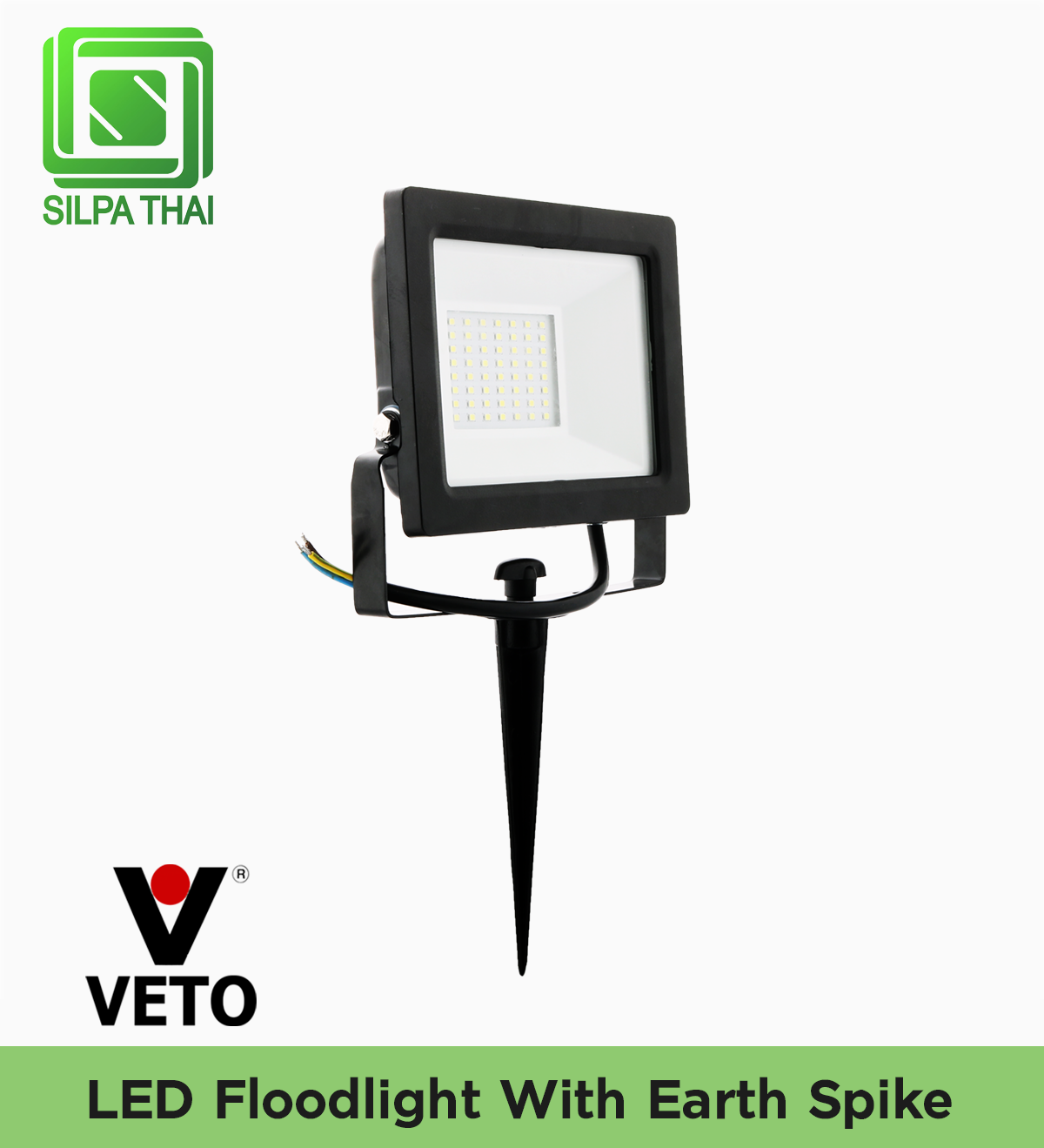 VETO LED FLOODLIGHT SENSOR FIXTURE 70W 6500K - SILPA THAI ELECTRIC ...